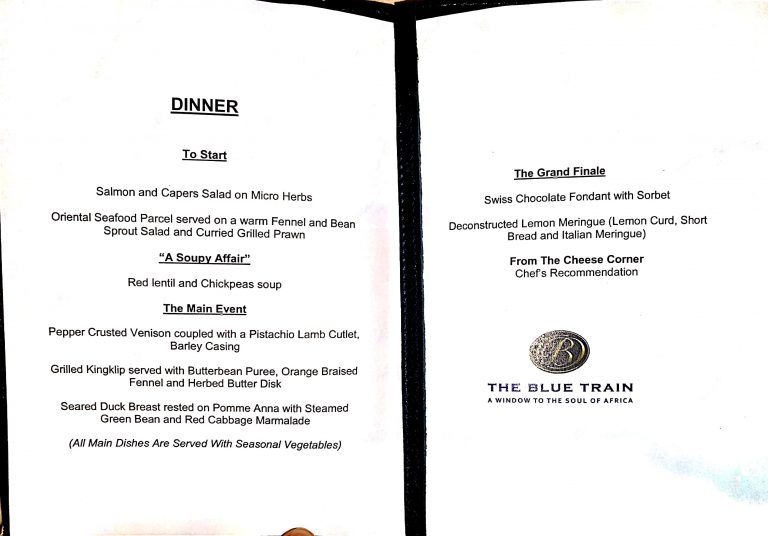 The Blue Train is a journey of elegance - Home Food and Travel